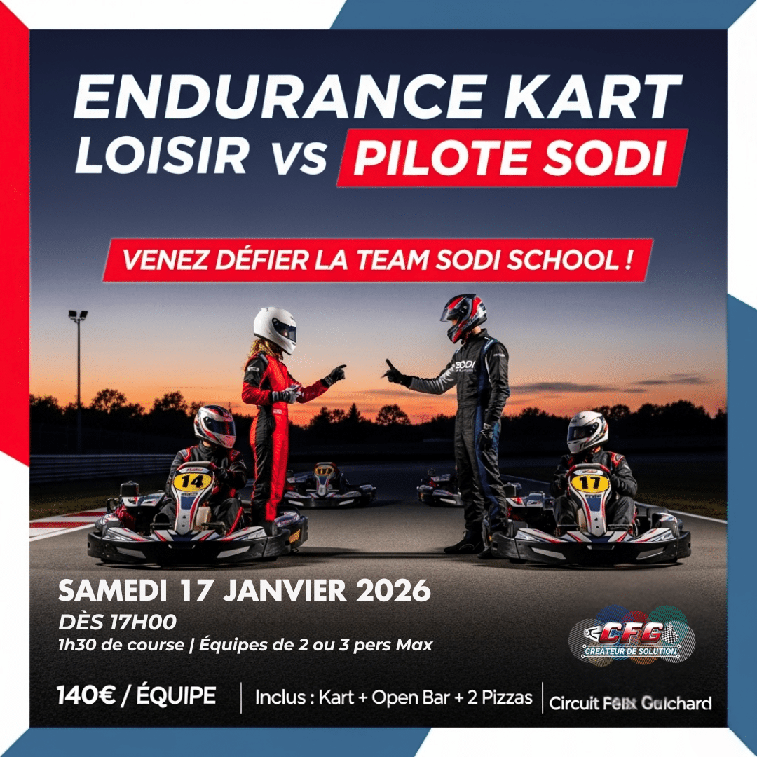 Endurance kart loisir le Samedi 17 janvier 2026 - CFG